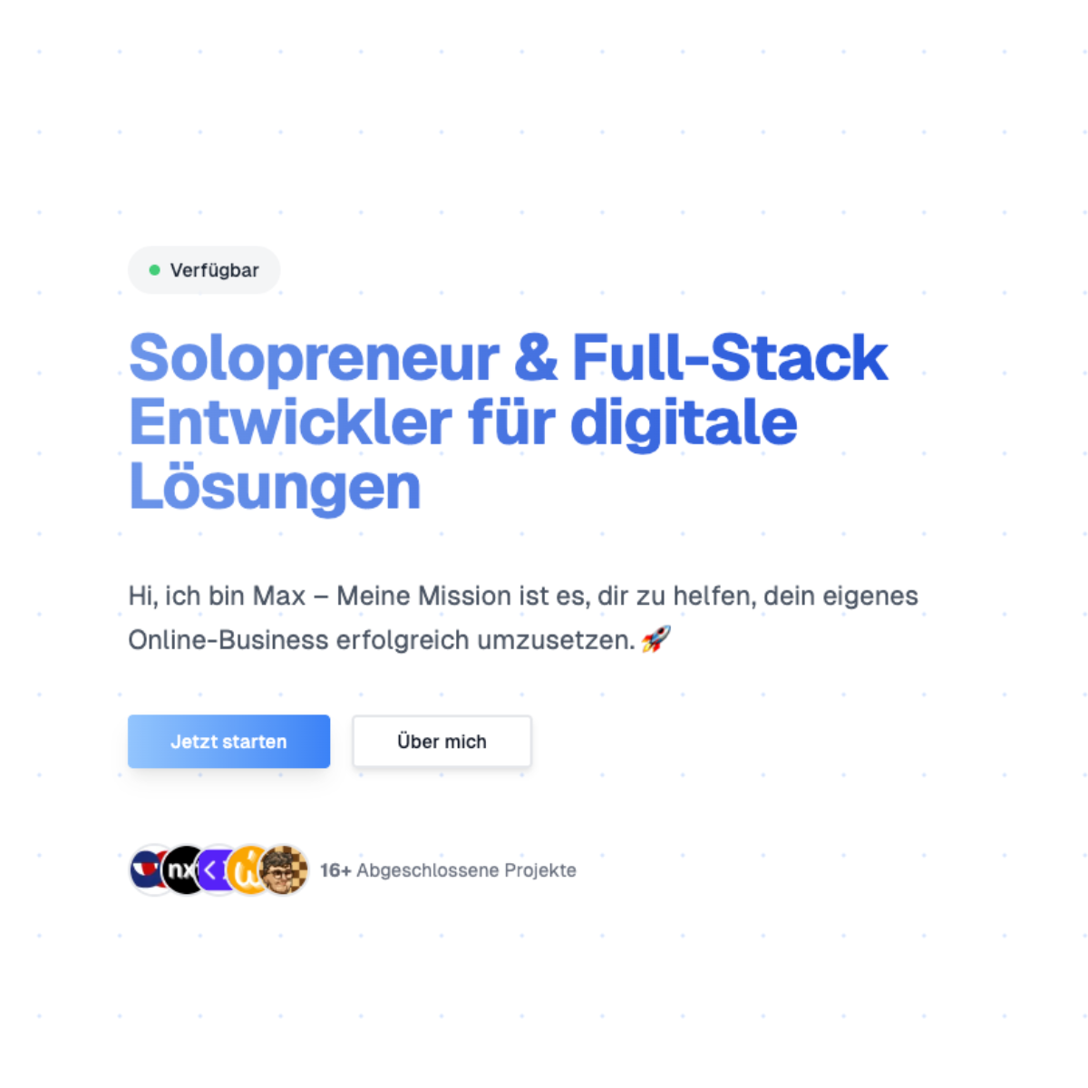 Max Anton Schneider | Solopreneur & Full-Stack Entwickler